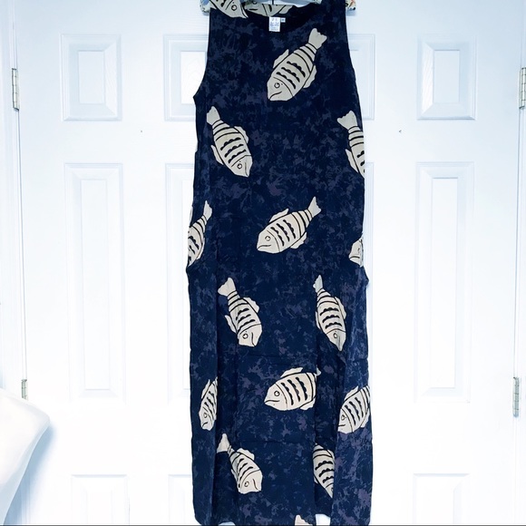 Dresses | Indonesian Hand Tie Dyed Fish Maxi Dress | Poshmark